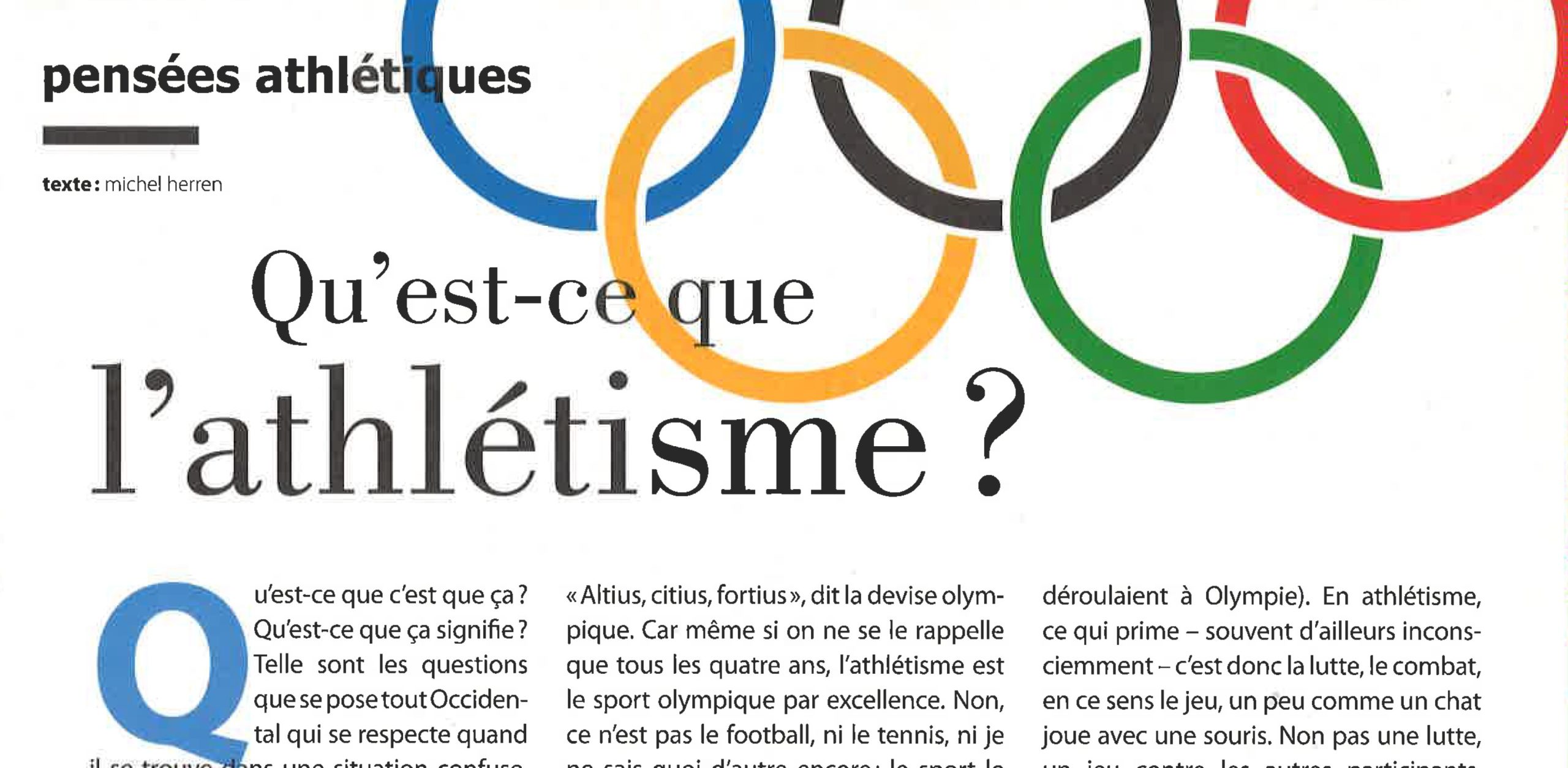 Qu'est-ce que l'athlétisme - PHUSIS